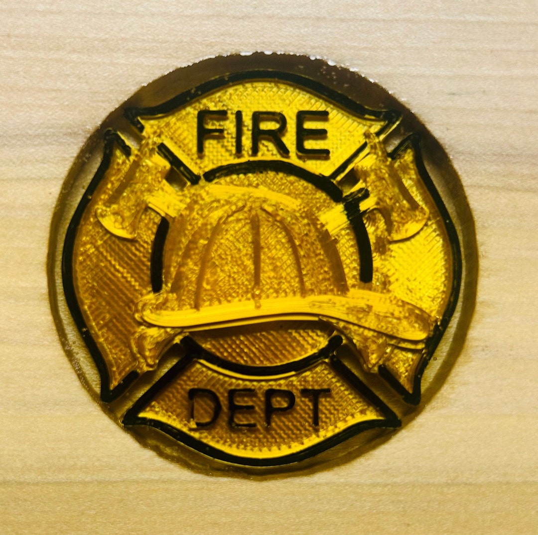 PLA 3D Printed Fire Fighter Badges for Plaque - Etsy