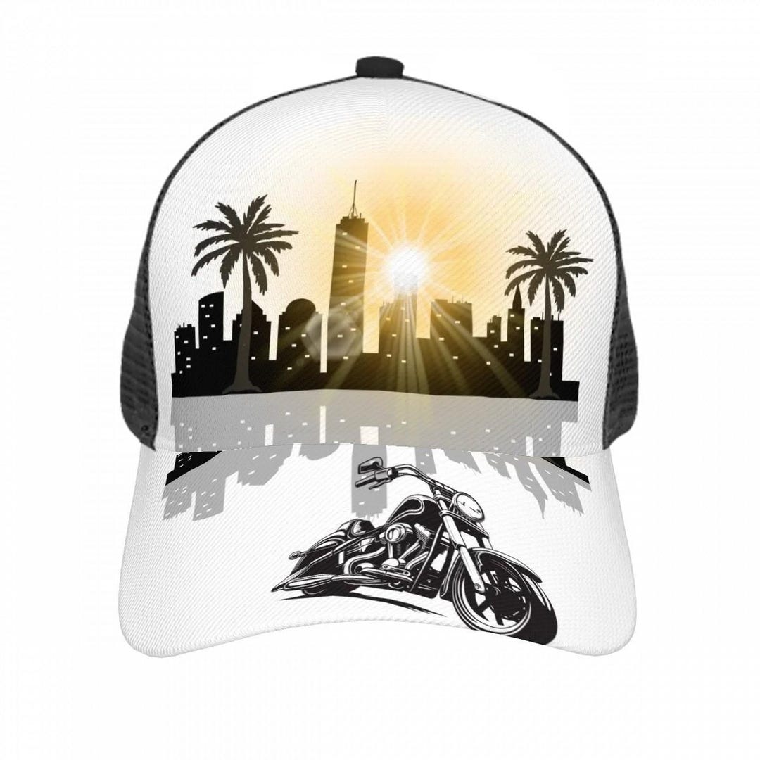 Chopper Motorcycle Trucker Hat, Biker Cap, Motorcycle Enthusiast Hat ...