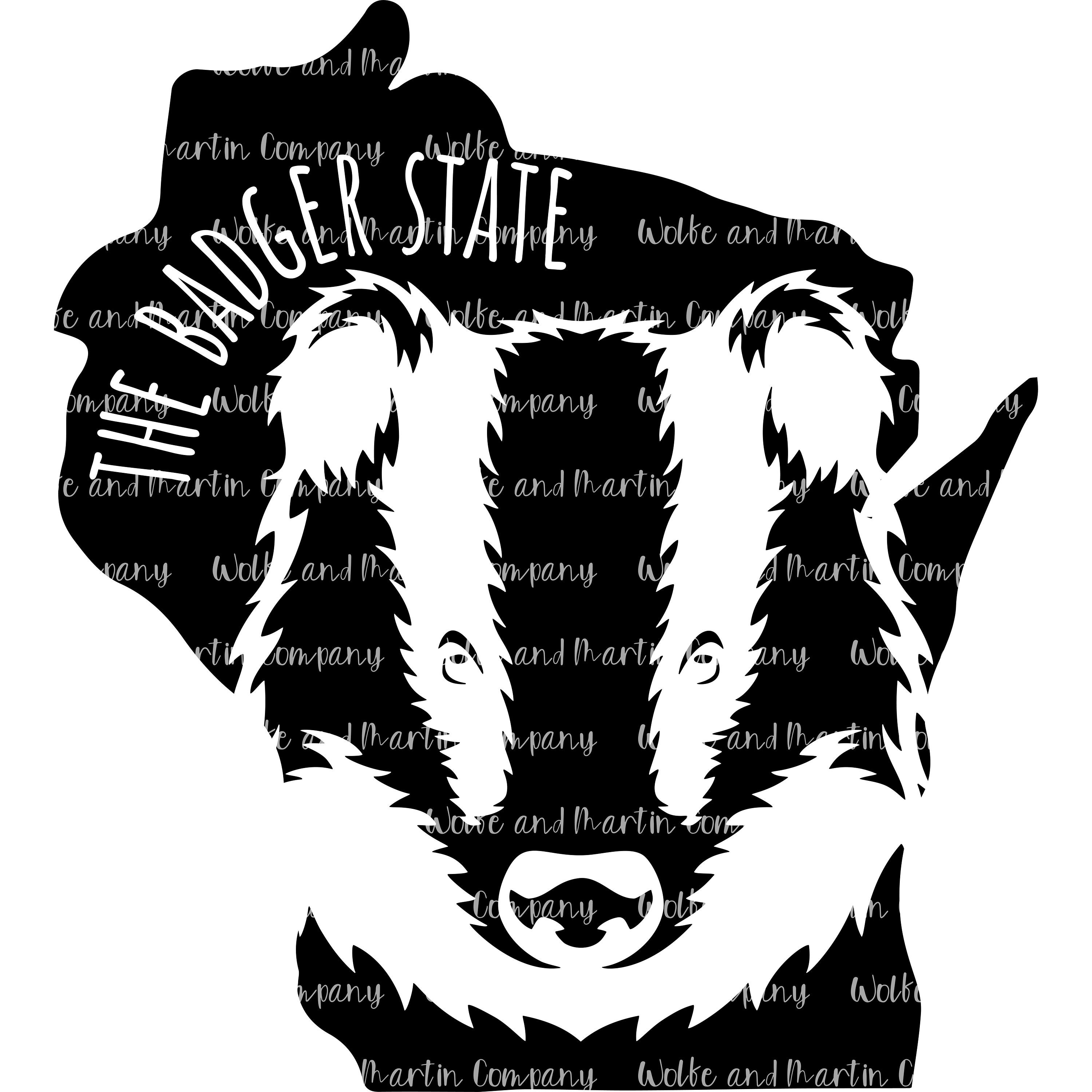 The Badger State - SVG, Png, Jpeg, Dxf Cut or Print File for Crafters ...