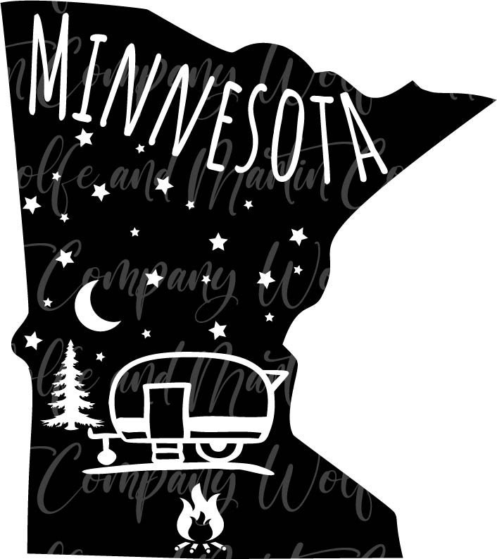 Minnesota Camping PNG, JPEG and SVG - Instant Download, Camping Graphic ...