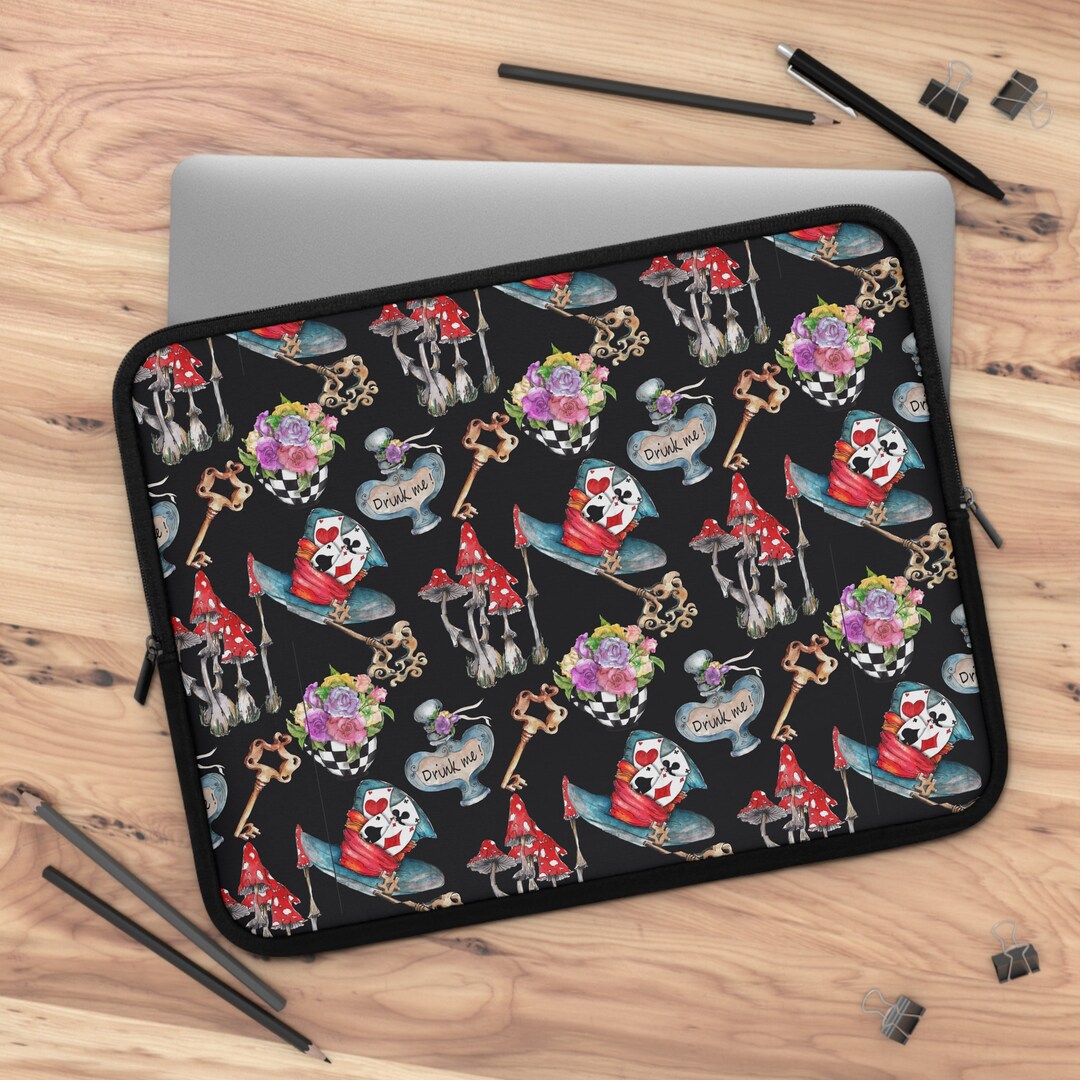 Wonderland Alice Laptop Sleeve Cottage Core Storybook Laptop Sleeve ...