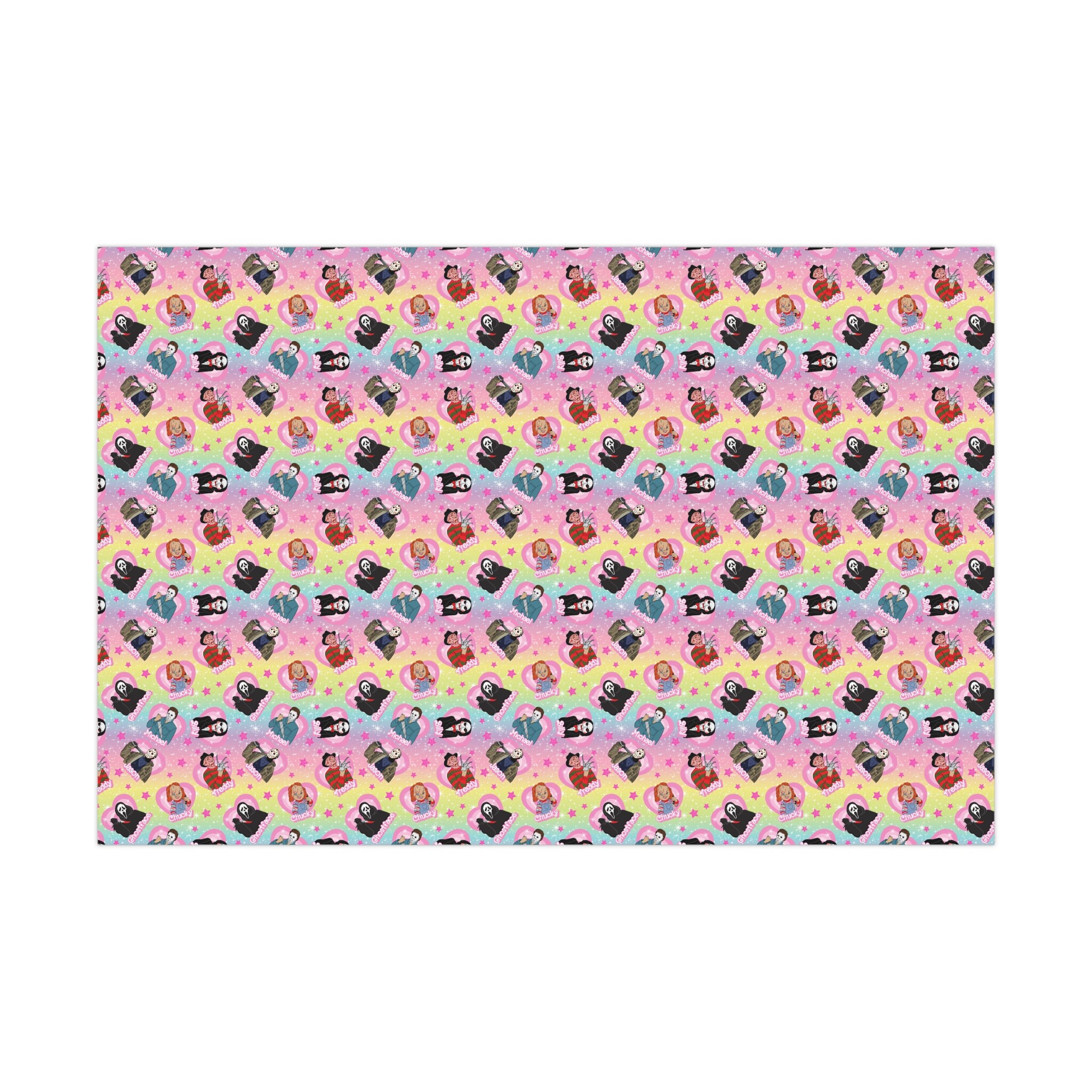 Cute Y2K horror Wrapping Paper Birthday Gift Wrap emo whimsigoth girly ...