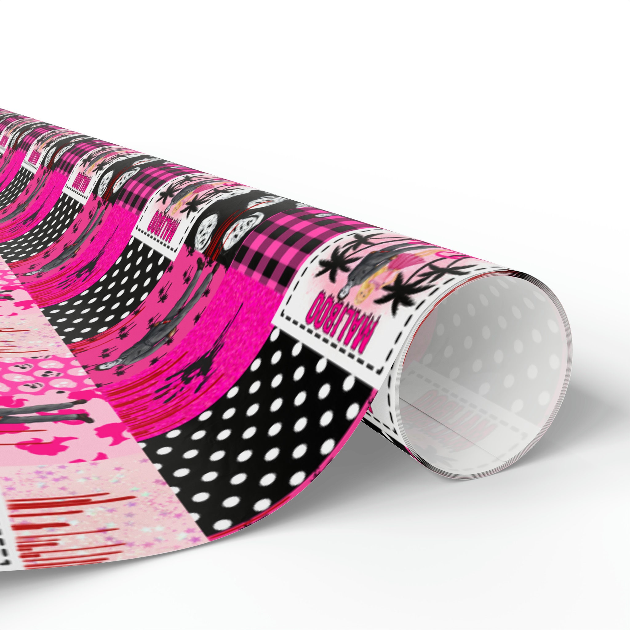 Y2K Maliboo scary horror movie Wrapping Paper halloween Christmasn sold ...