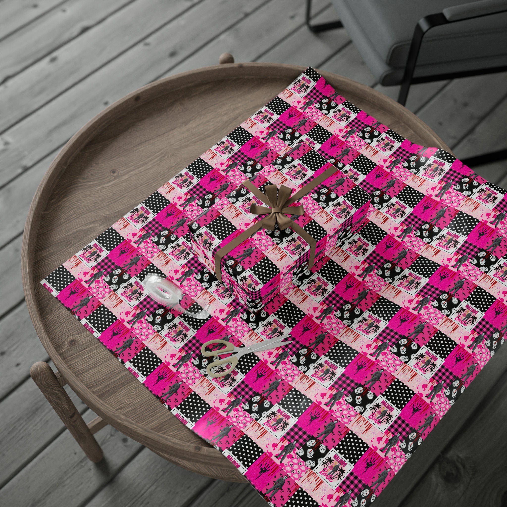 Y2K Maliboo scary horror movie Wrapping Paper halloween Christmasn sold ...