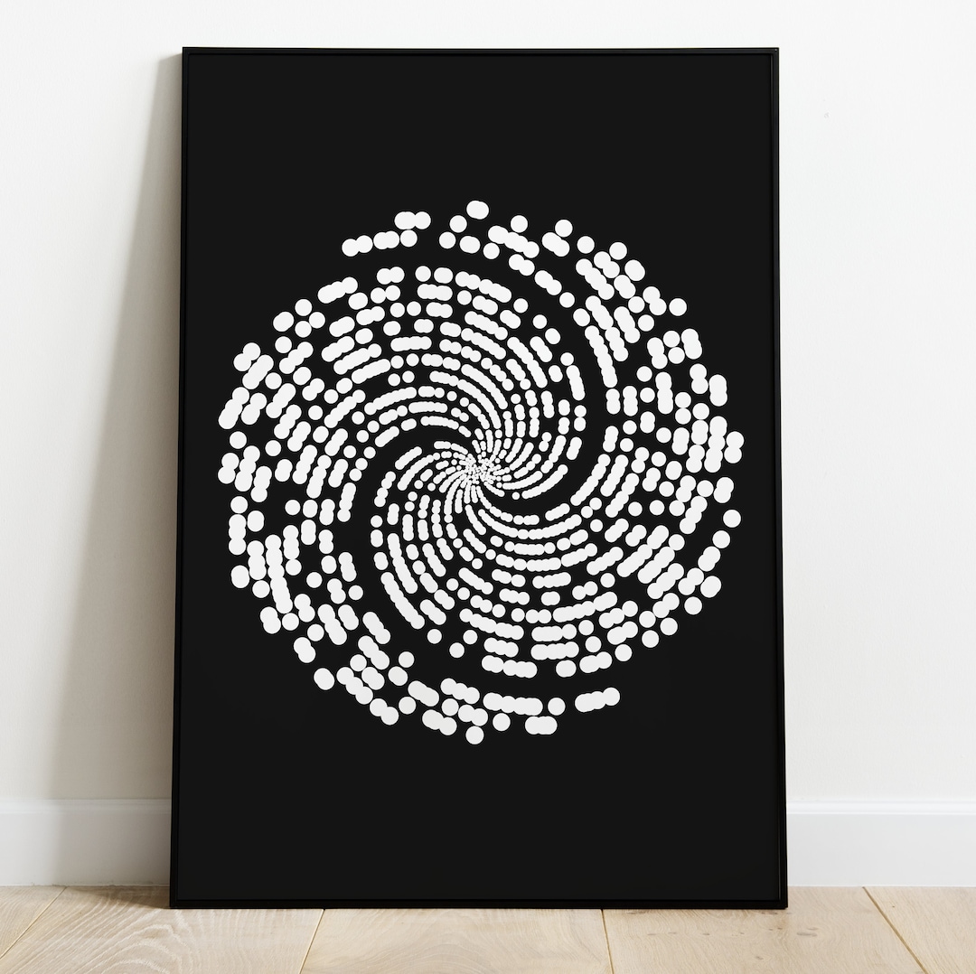 Prime Number Spiral, Abstract Math Art, Mathematics Print, Maths Poster ...