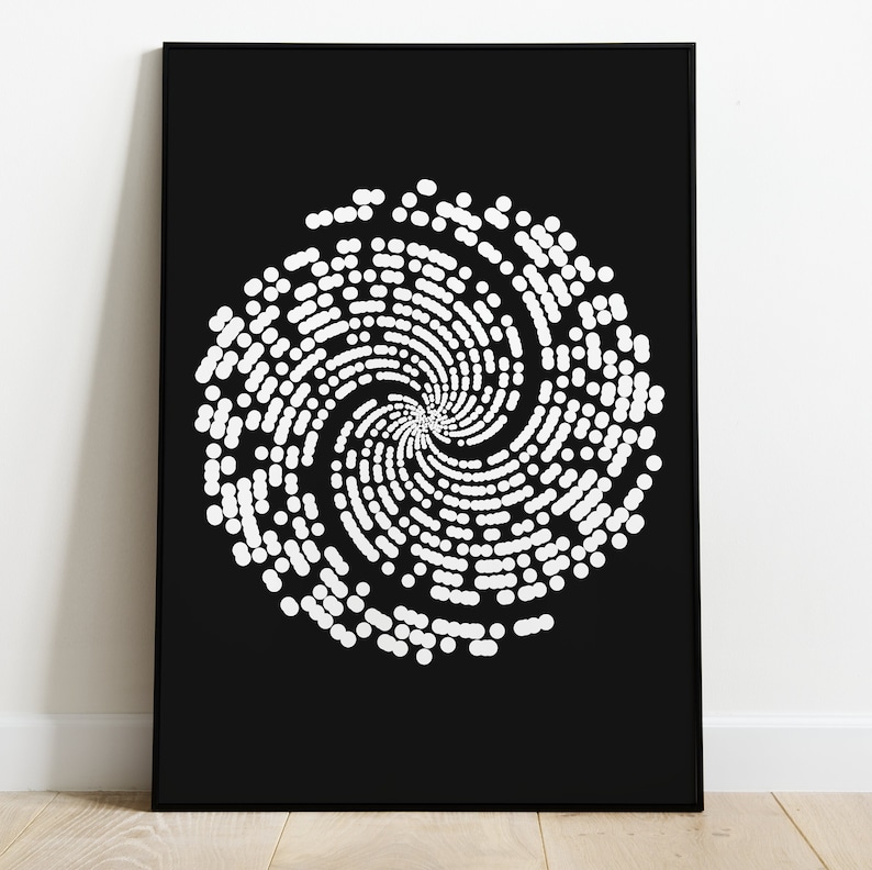 Prime Number Spiral, Abstract Math Art, Mathematics Print, Maths Poster ...