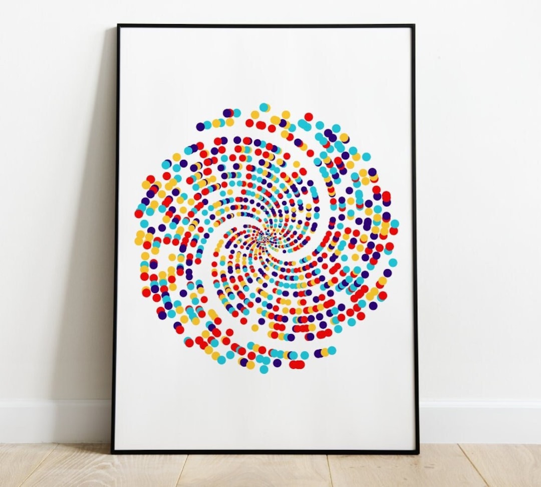 Prime Number Spiral, Abstract Math Art, Mathematics Print, Maths Poster ...