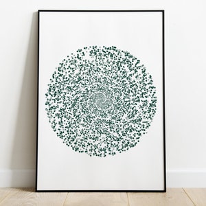 Prime Number Spiral, Abstract Math Art, Mathematics Print, Maths Poster ...