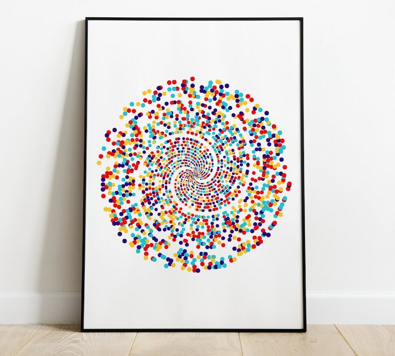 Prime Number Spiral, Abstract Math Art, Mathematics Print, Maths Poster ...