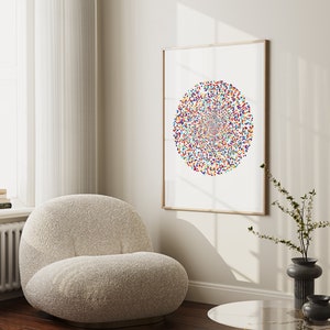 Prime Number Spiral, Abstract Math Art, Mathematics Print, Maths Poster ...