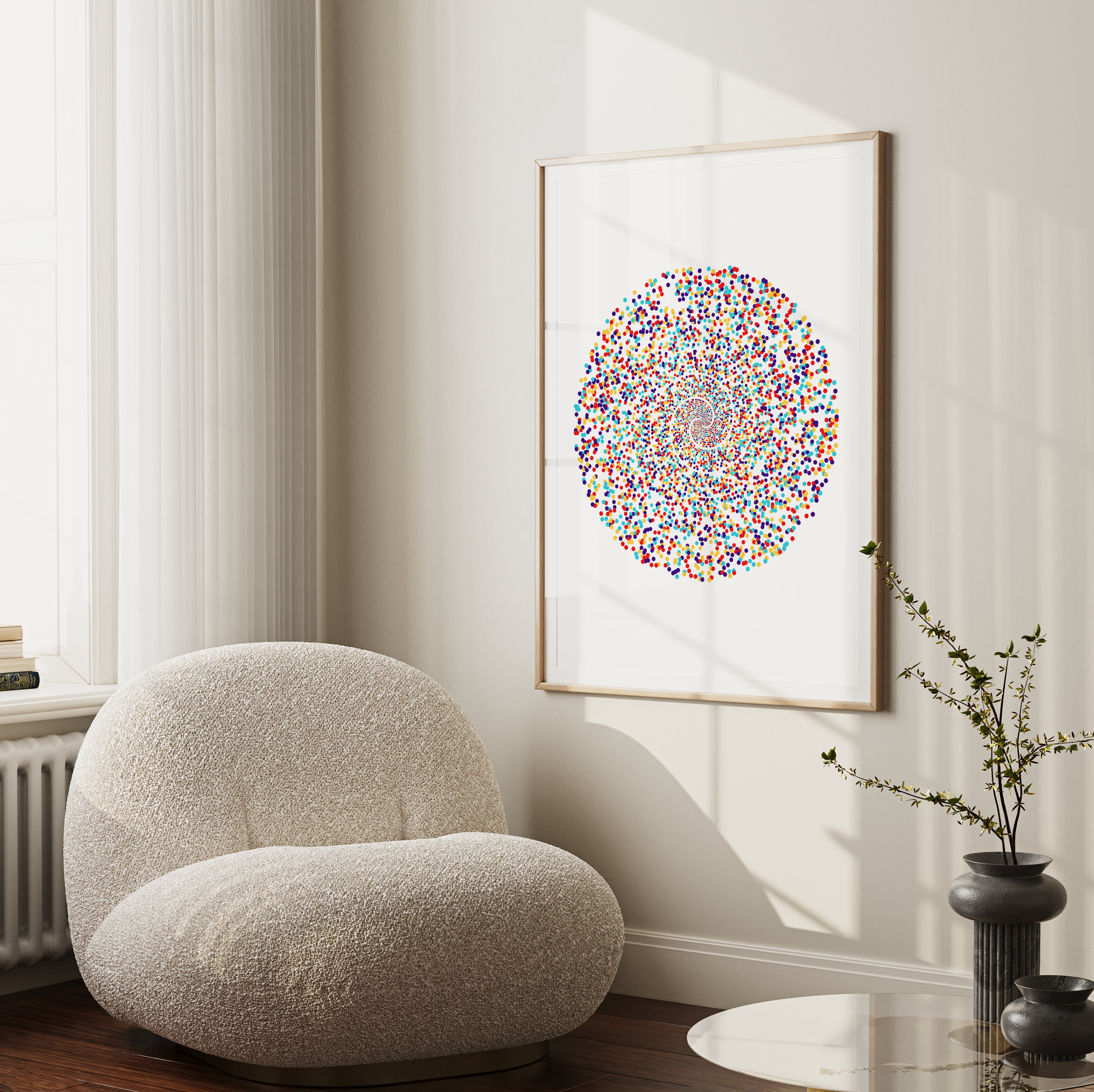 Prime Number Spiral, Abstract Math Art, Mathematics Print, Maths Poster ...