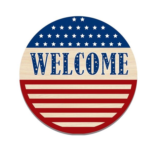 Round Welcome Signs for Front Door - Etsy