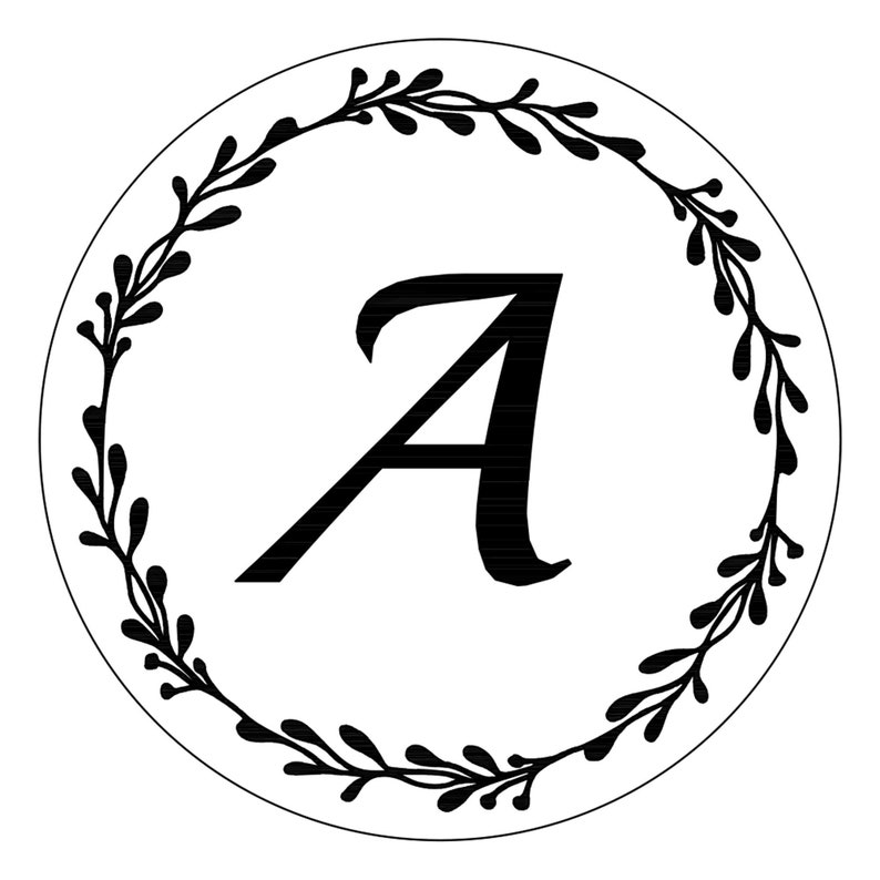 A-Z Coasters Monogram Coasters SVG Round Design Alphabet - Etsy