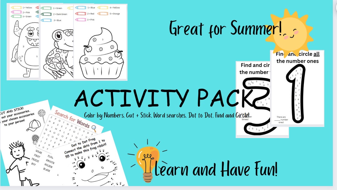 Printable Children's Activity Pack. CBN, Wordsearch, Cut Stick and More ...