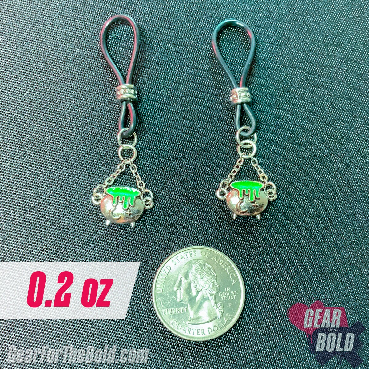 Bubble Toil and Trouble Nipple Nooses - Adjustable Loop / Non Piercing ...