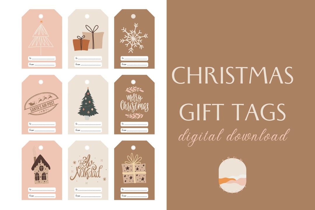 Printable Christmas Gift Tags Holiday Gift Tag Sheet Printable ...