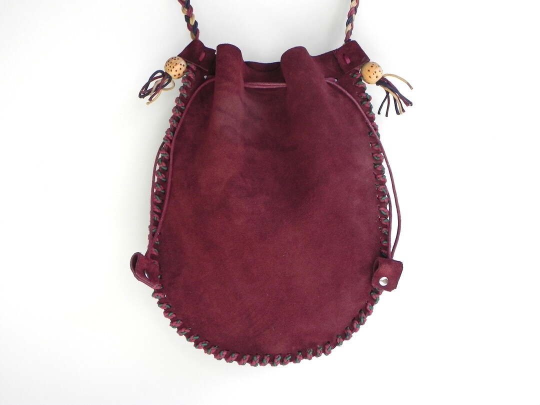 Handmade Leather Pouch, Suede Leather Crossbody Bag, Antique Leather ...