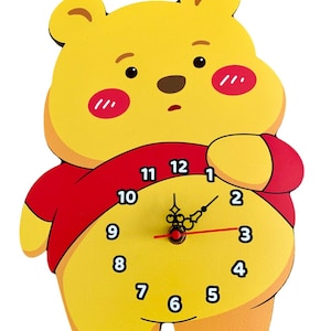 Children's Pooh Wall Clock - Etsy