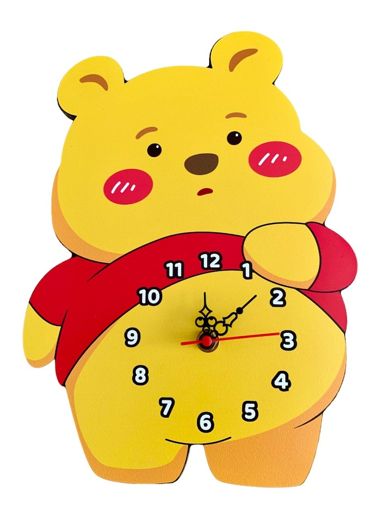 Children's Pooh Wall Clock - Etsy