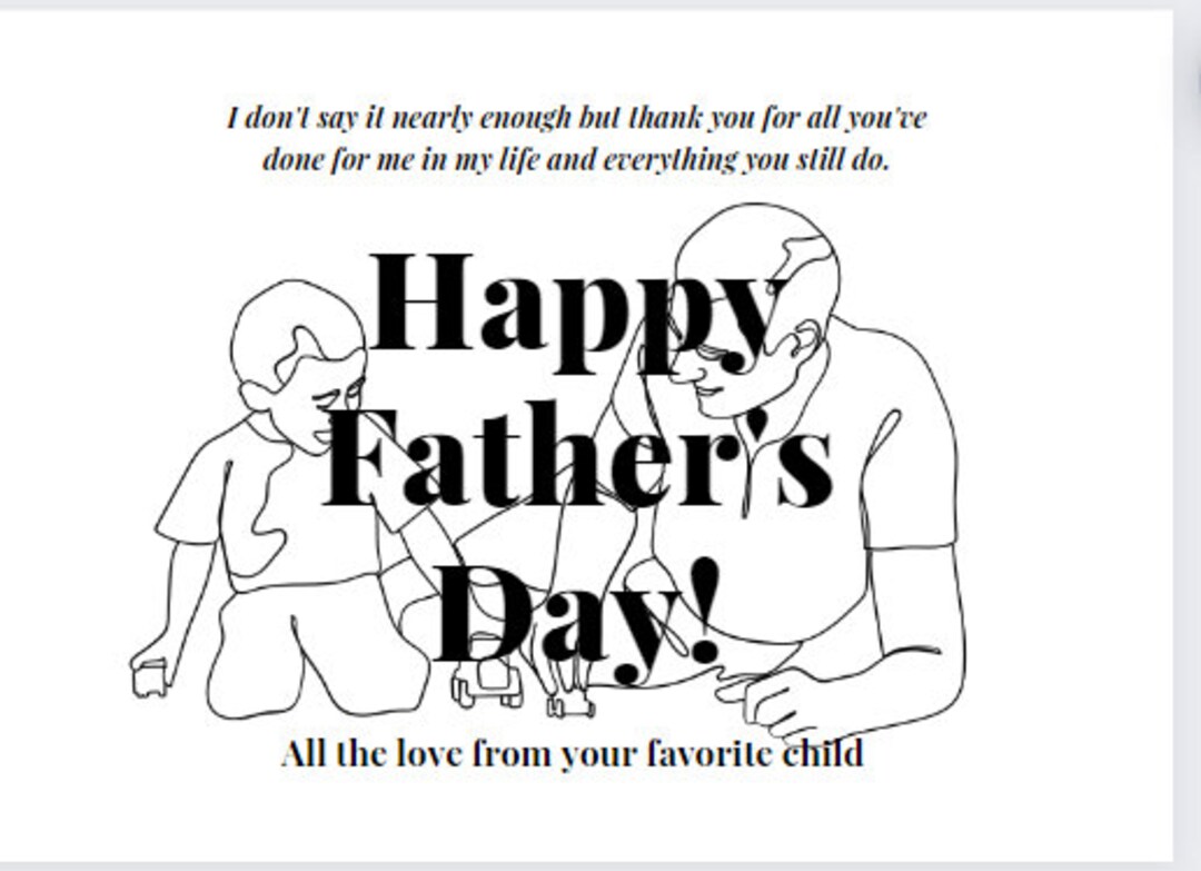 Dad Greeting Card, Father's Day, Card for Dad, Father's Day Card, Thank ...