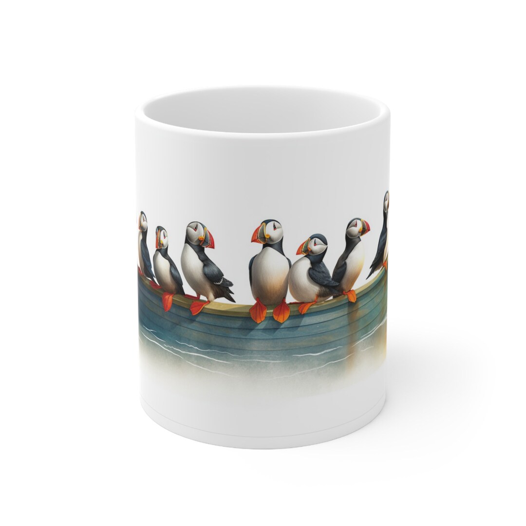Coffee Mug With Puffins, Lighthouse Tales Collection, 11oz - Etsy