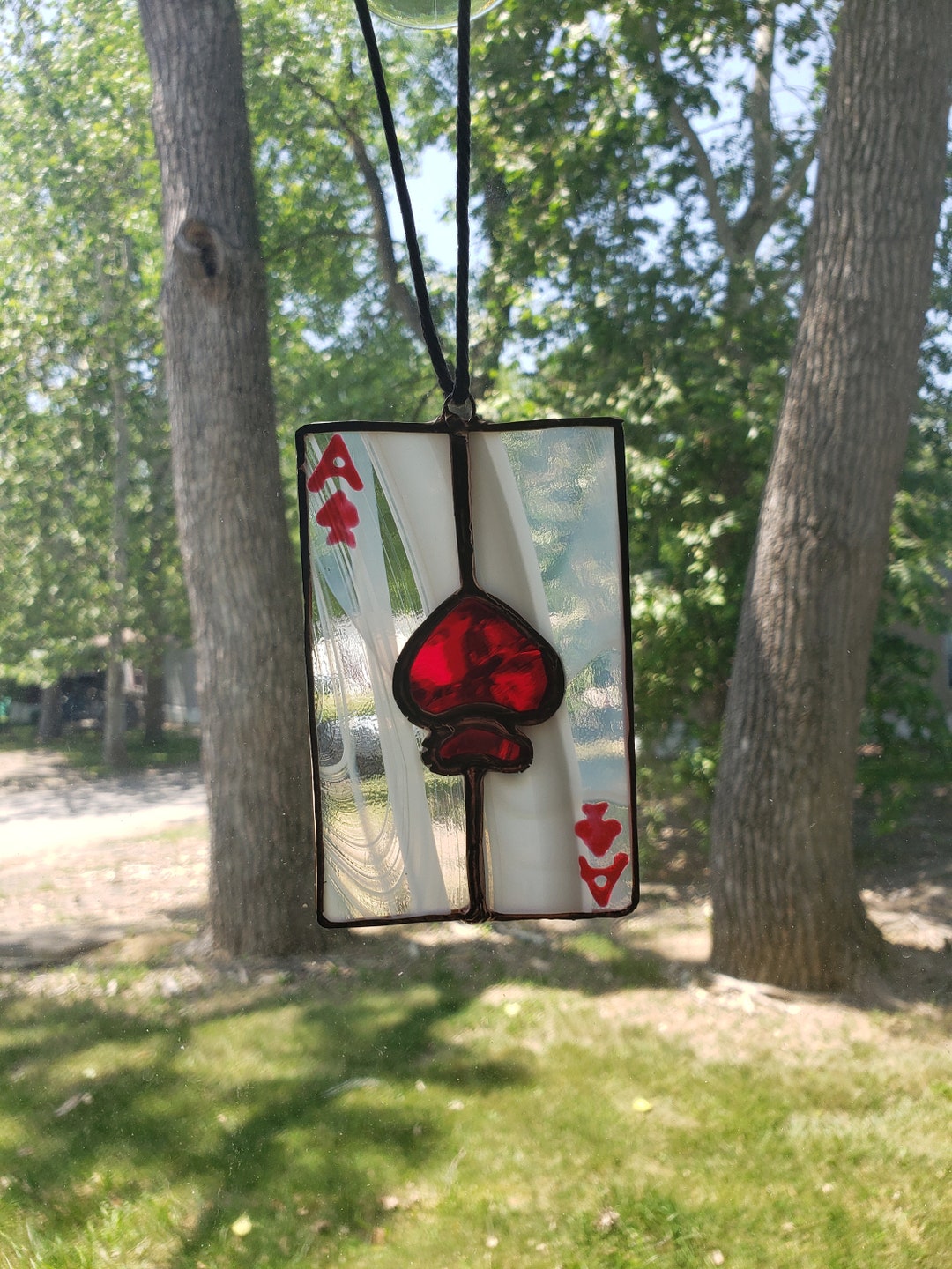 Stained Glass Playing Card Ace of Spades - Etsy