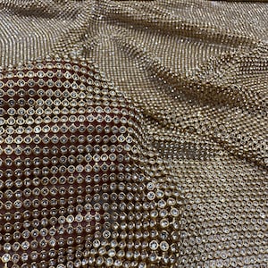 Gold Rhinestone Sheet | Gold Crystal Fabric | Gold Rhinestone Panel - Etsy