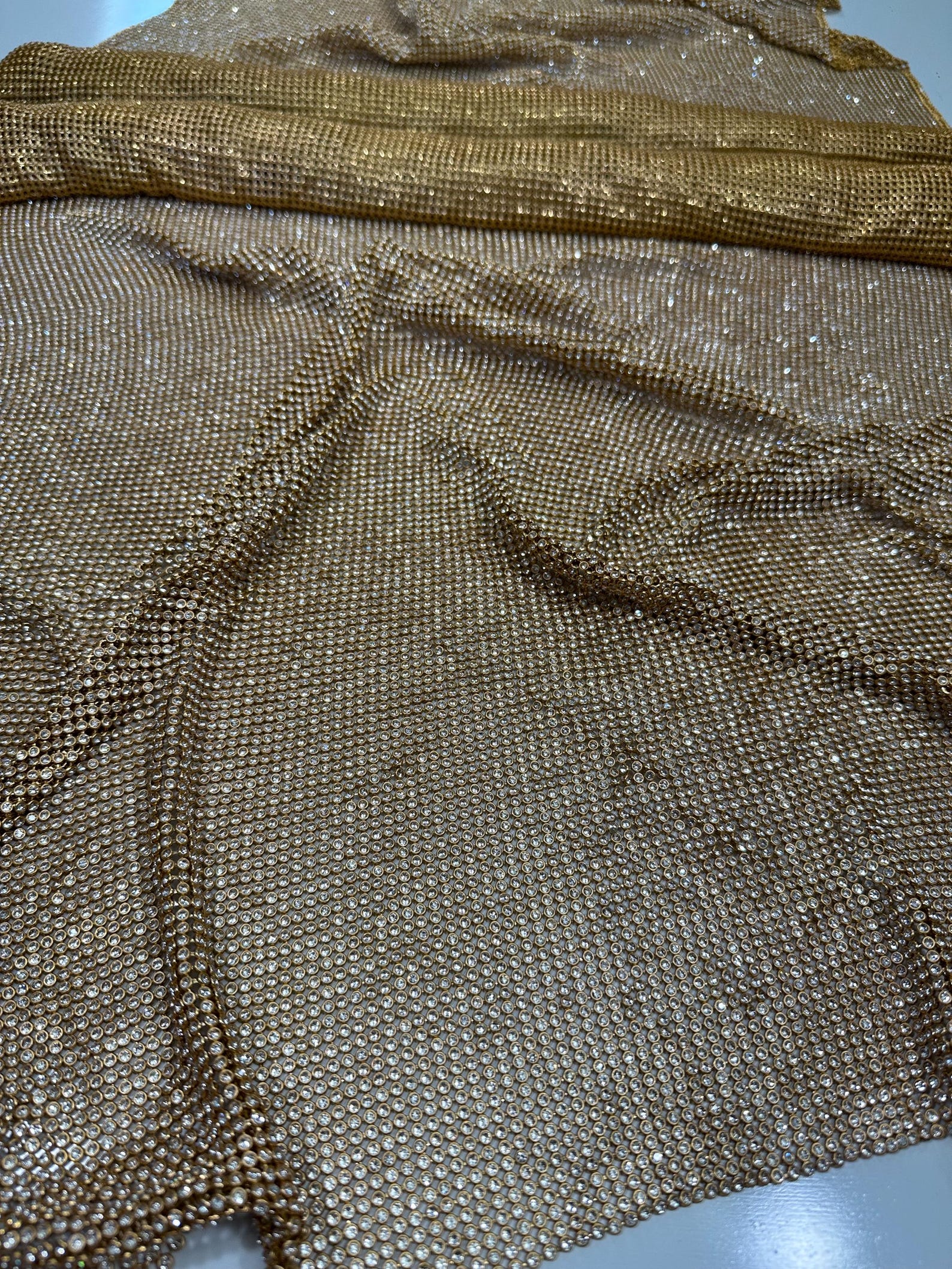 Gold Rhinestone Sheet | Gold Crystal Fabric | Gold Rhinestone Panel - Etsy