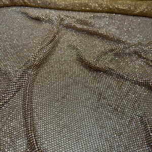 Gold Rhinestone Sheet | Gold Crystal Fabric | Gold Rhinestone Panel - Etsy