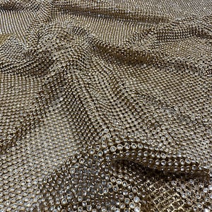 Gold Rhinestone Sheet | Gold Crystal Fabric | Gold Rhinestone Panel - Etsy