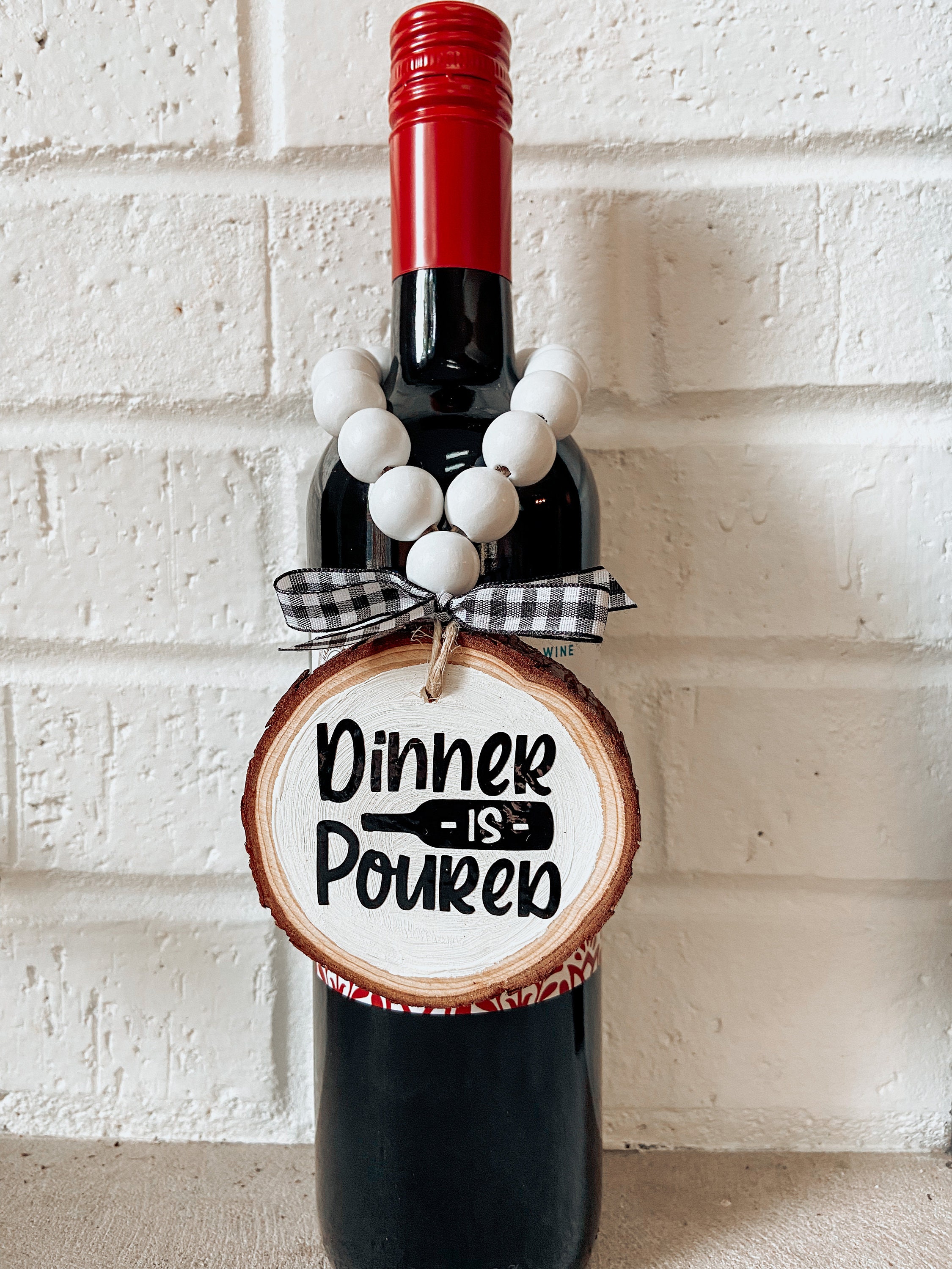 WINE BOTTLE TAG/ Wine Bottle Hang Tag/wine Gift/ Wine Charm/wine Decor ...