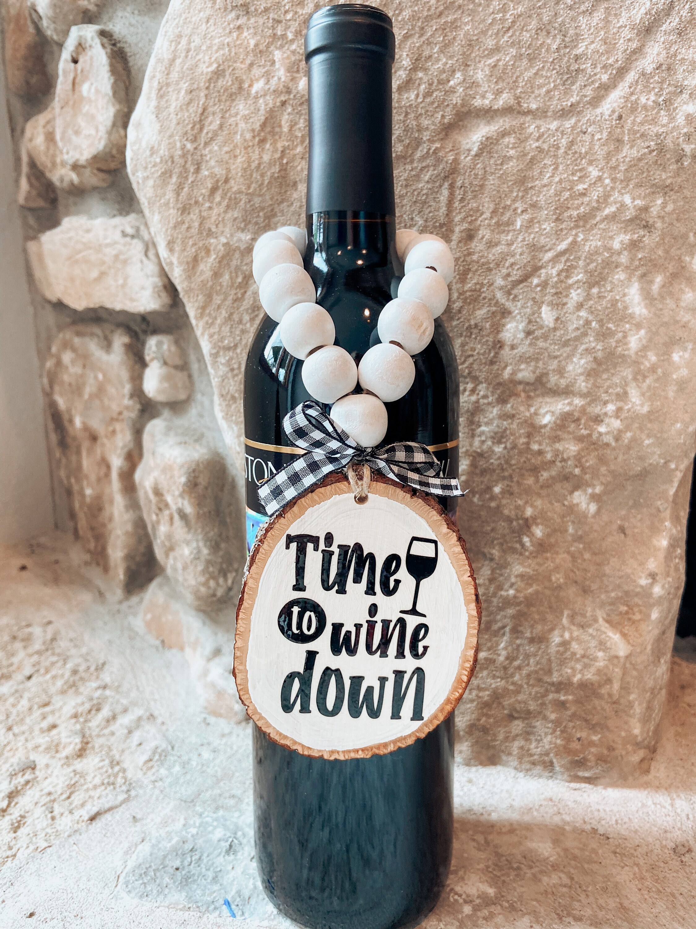 WINE BOTTLE TAG/ Wine Bottle Hang Tag/wine Gift/ Wine Charm/wine Decor ...