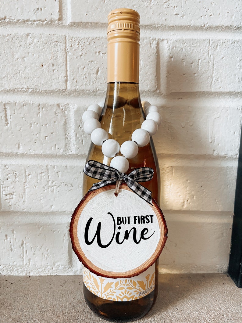 WINE BOTTLE TAG/ Wine Bottle Hang Tag/wine Gift/ Wine Charm/wine Decor ...