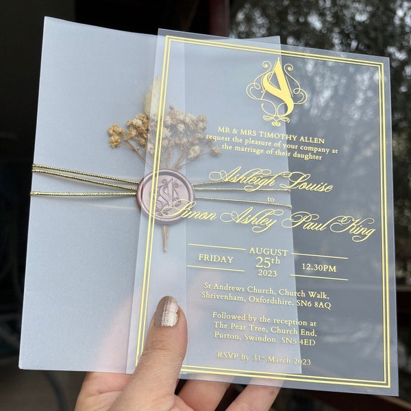 Clear Invitations - Etsy