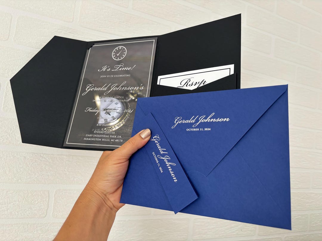 Arched Event Invitation.luxury Retirement Party Invitation Set_acrylic ...