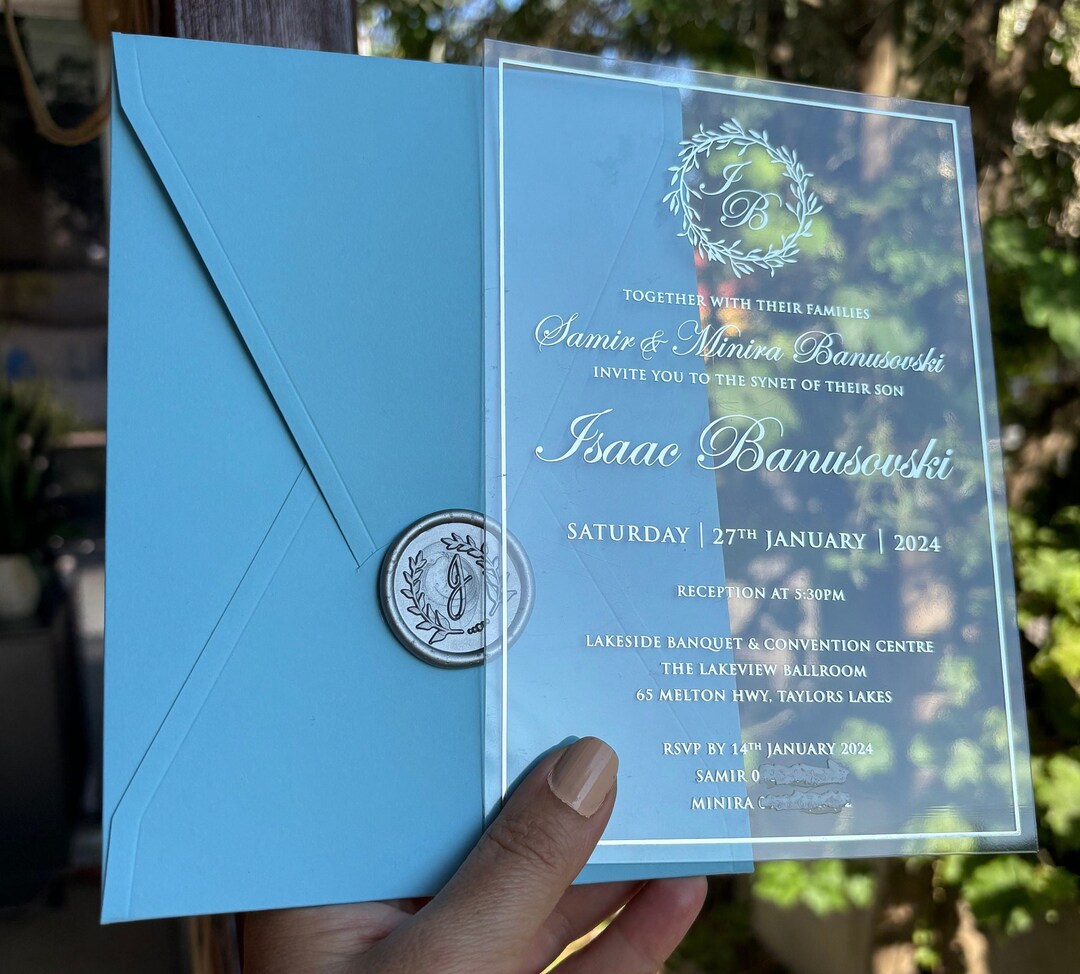 Circumcision Wedding Invitation. Customizable Acrylic Invitations ...