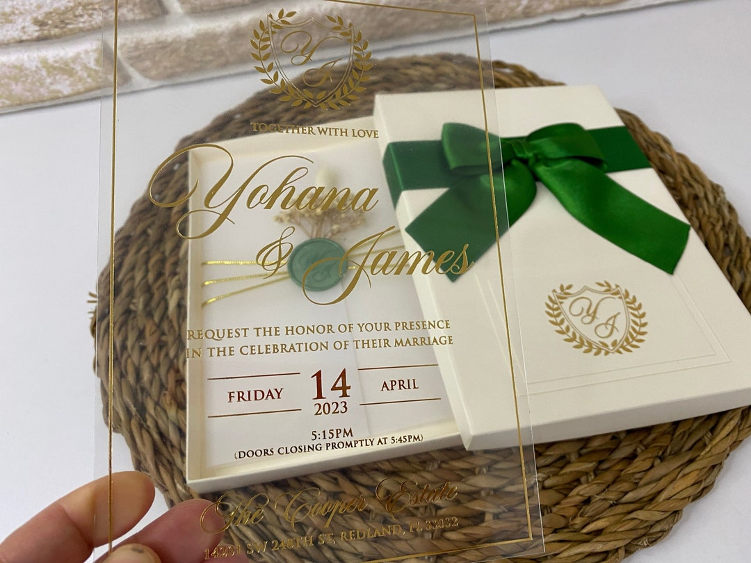Acrylic Boxed Invitations, Boxed Wedding Invitations, Boxes With ...