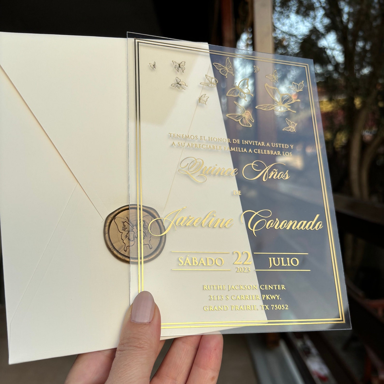 Butterfly Acrylic Invitation for Your Invitations and Announcements ...