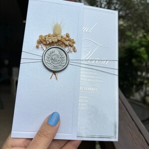 Elegant Acrylic Quinceañera and Wedding Invitations With White Pearl ...