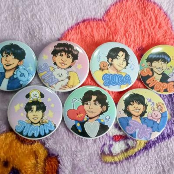 Bts Buttons - Etsy