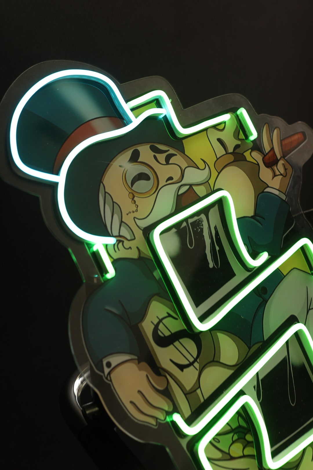 Custom Neon Dollar Sign - Acrylic LED Wall Art for Home, Office, or ...