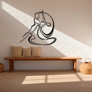 Dance Metal Wall Art, Dance Line Art, Tango Wall Decor, Dancer Couple ...
