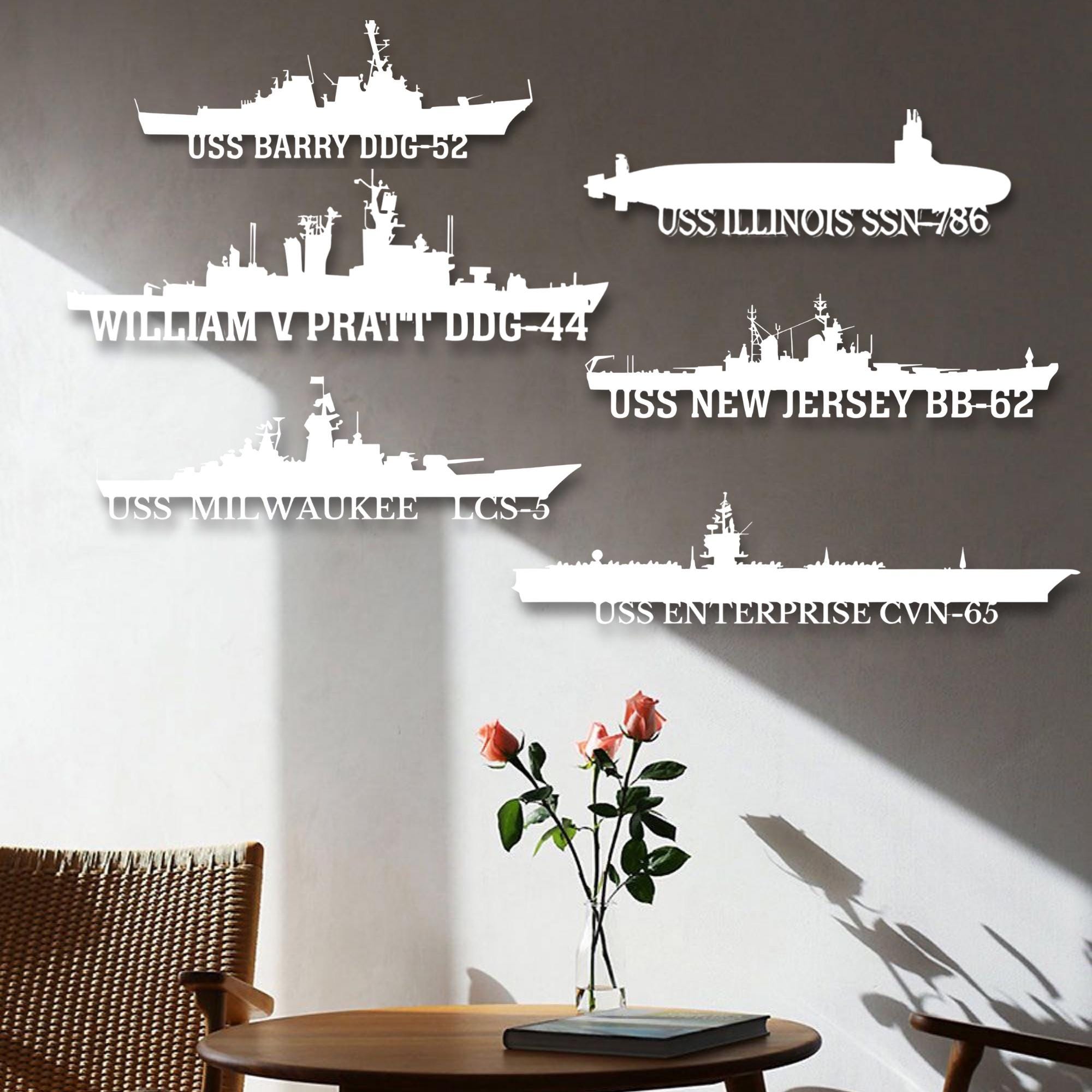 US Navy Warships Metal Wall Decor - Etsy