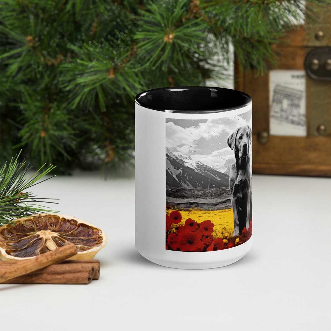 Labrador Mug With Color Inside - Etsy