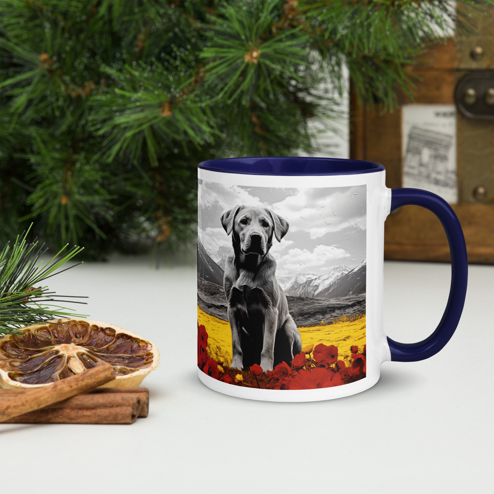 Labrador Mug With Color Inside - Etsy
