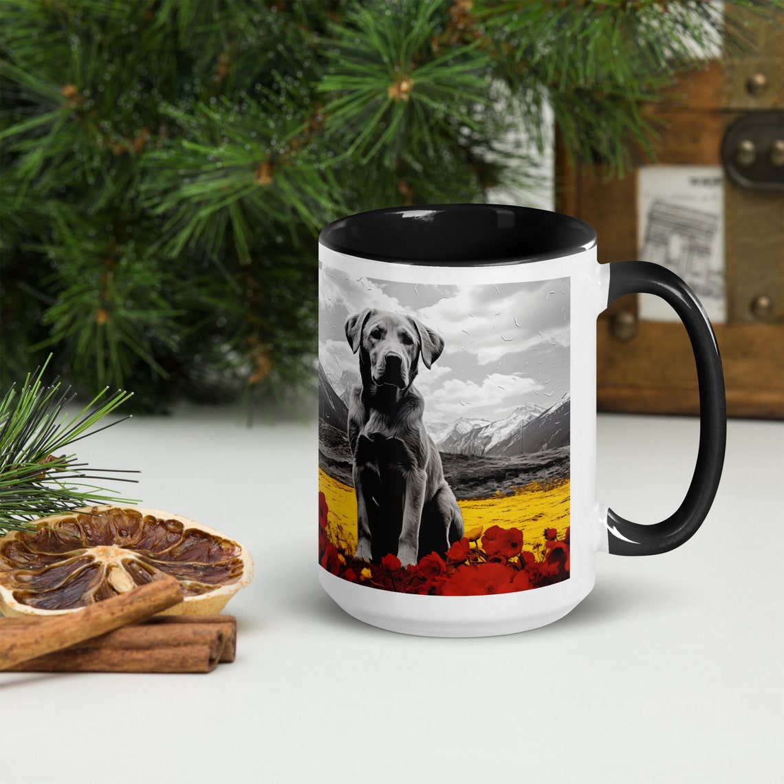 Labrador Mug With Color Inside - Etsy