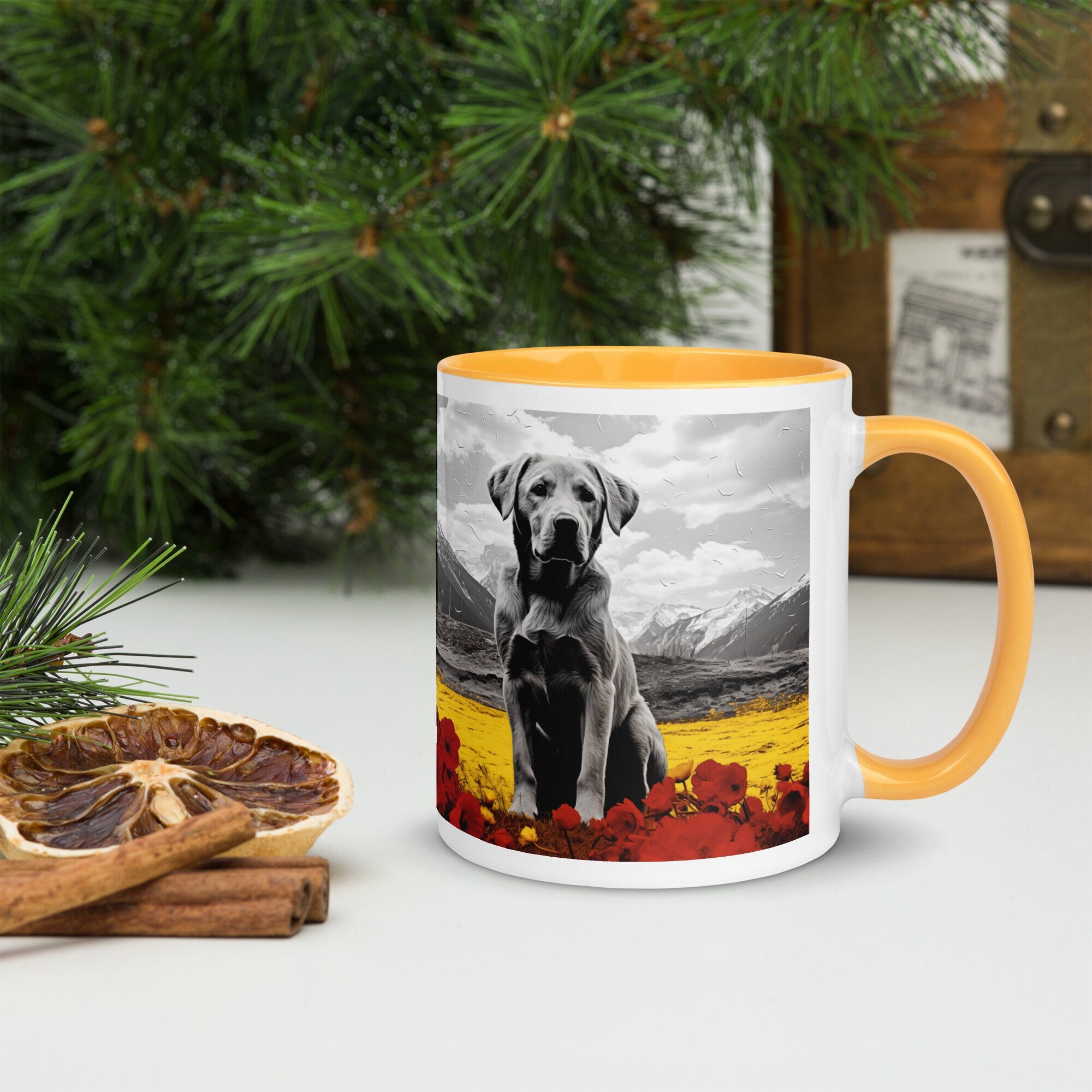 Labrador Mug With Color Inside - Etsy