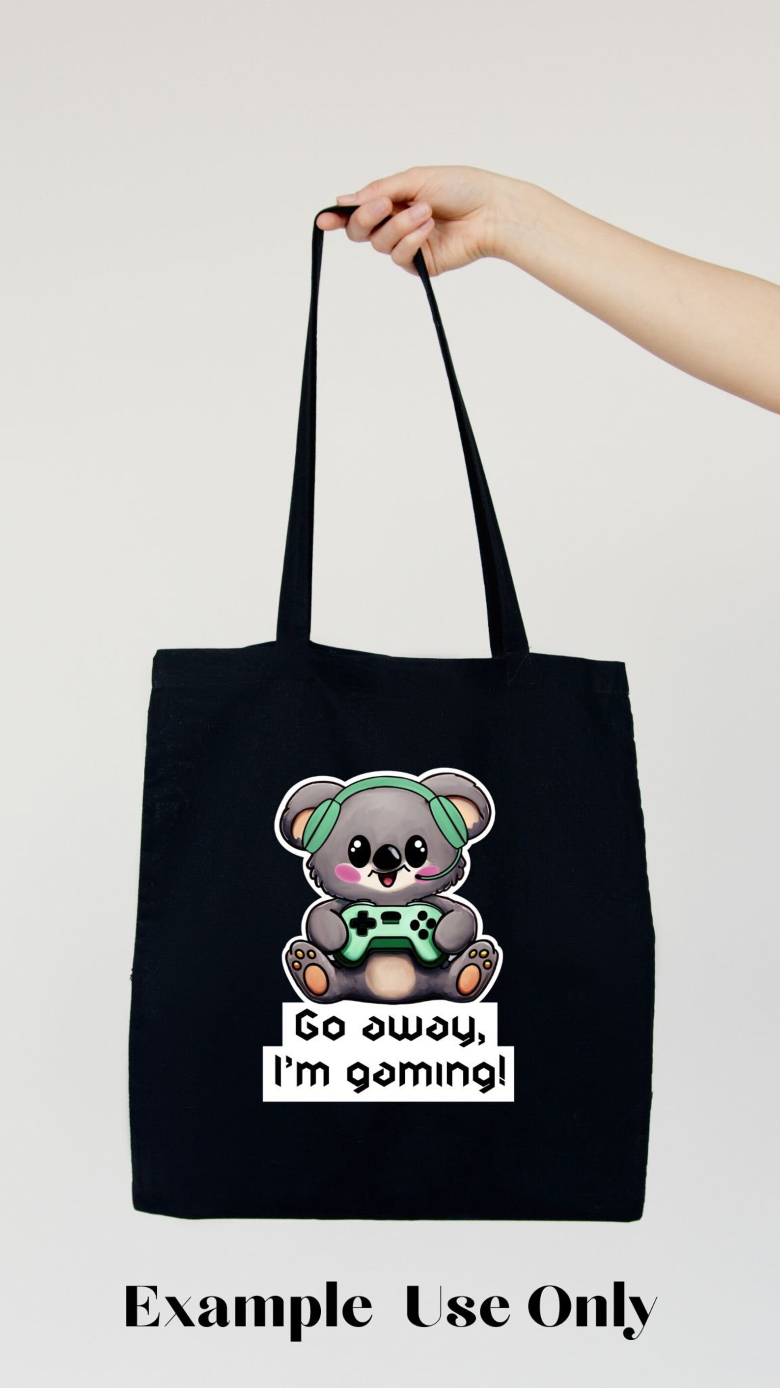 Go Away I'm Gaming Gamer Koala Printable Sticker Jpeg - Etsy