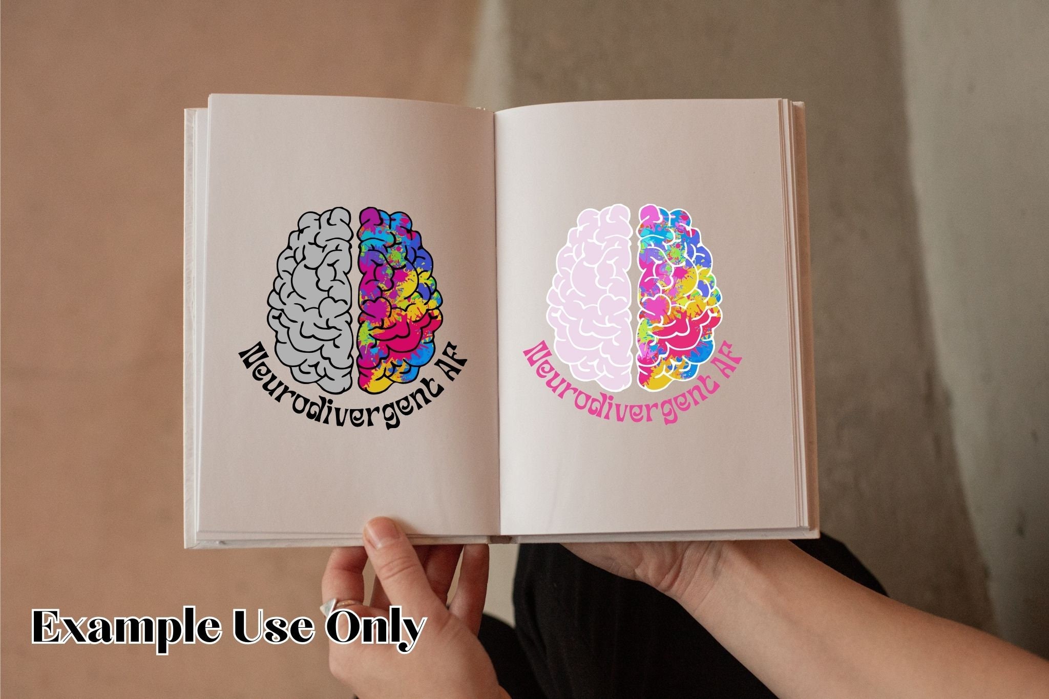 Neurodivergent AF Brain Printable Sticker, Instant Download, Digital ...