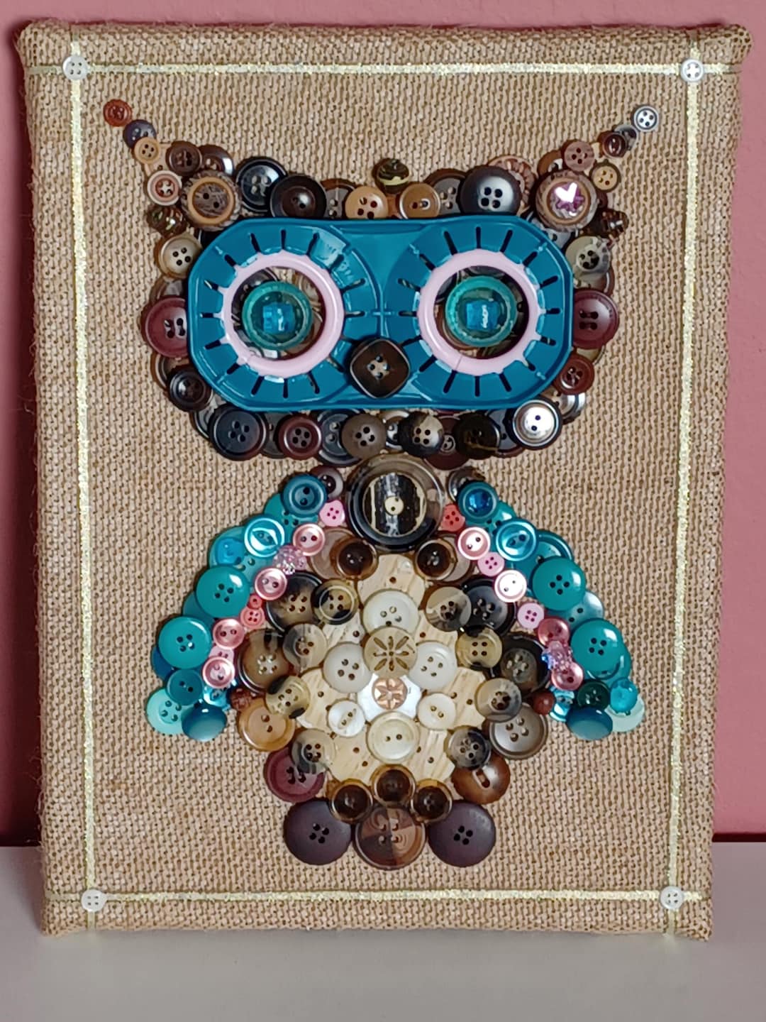 Whimsy the Owl Button Art - Etsy